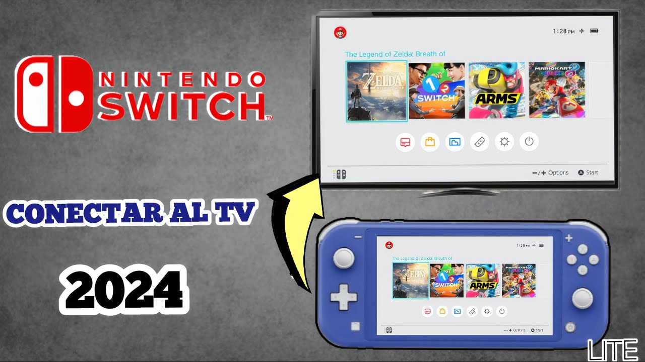 CONECTAR NINTENDO SWITCH LITE A lA TV O PC - TUTORIAL - YouTube