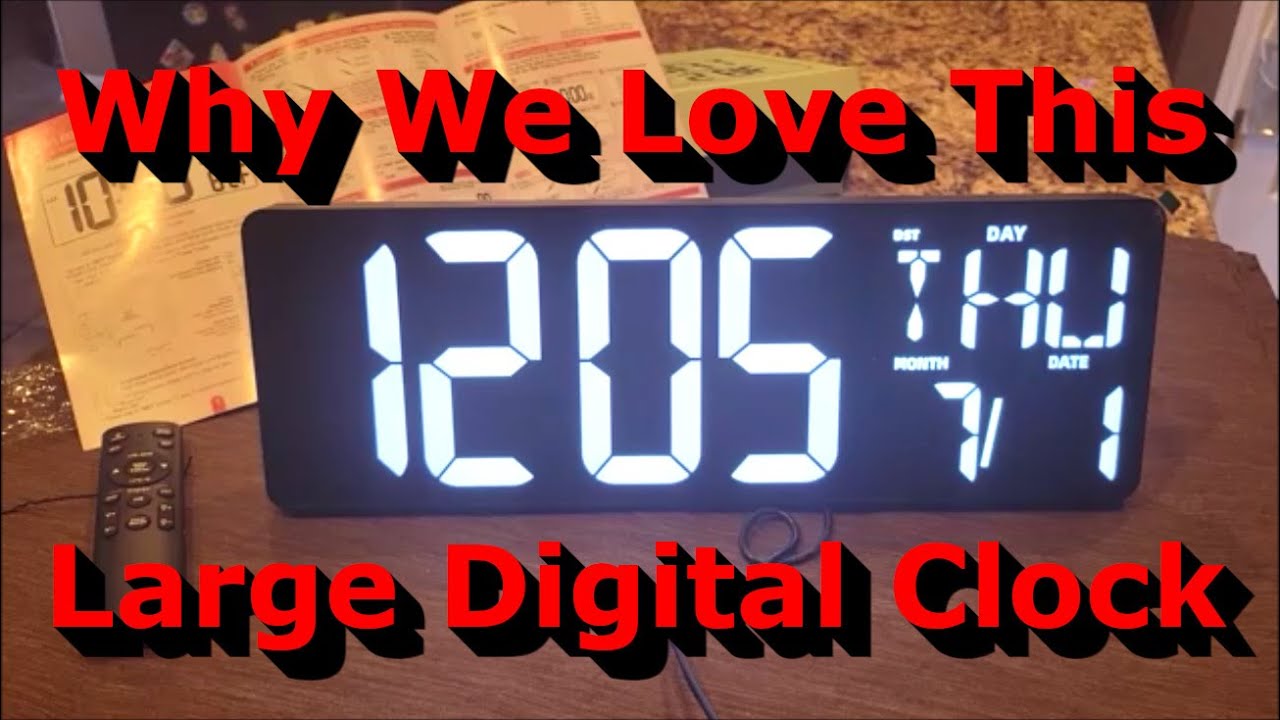 Why We Love This Large Digital Wall Clock - Setup and Review - YouTube