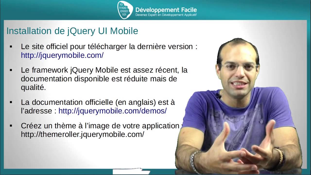 Présentation et installation du framework jQuery Mobile - YouTube