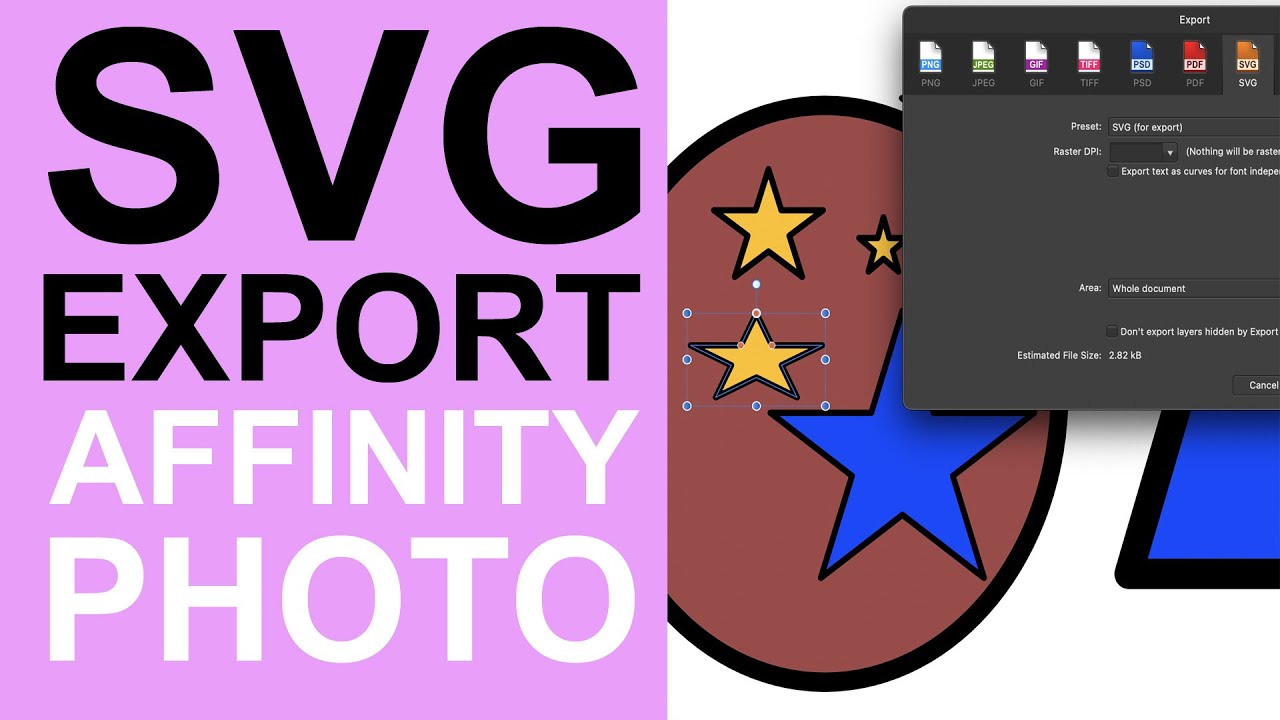 Affinity Photo : How To SVG Vector Export Tutorial | Graphicxtras - YouTube