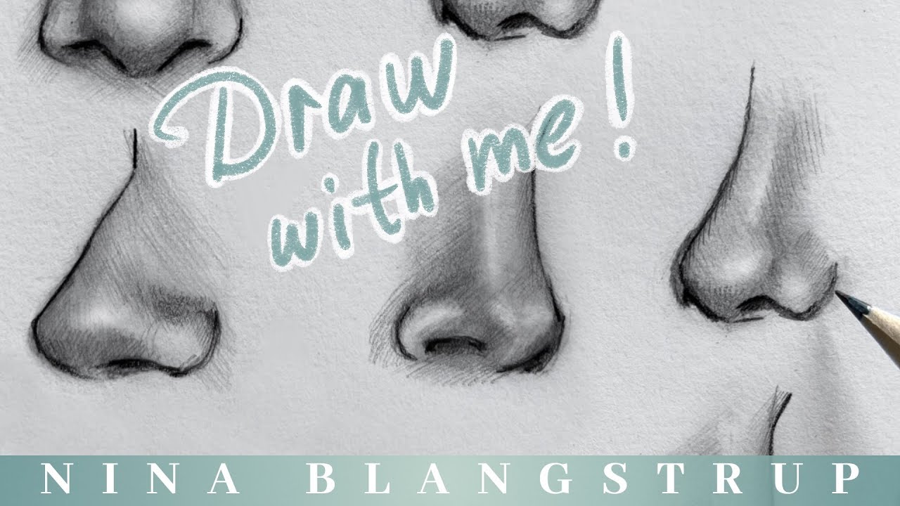 Let's Draw Noses - Sketchbook Practise a Realistic Nose with me! - YouTube