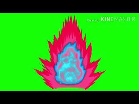 Super Saiyan God Super Saiyan Kaioken Aura Green Screen FREE FOR USE
