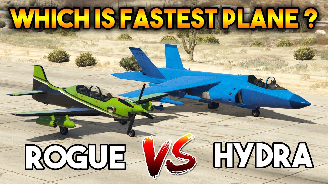 GTA 5 ONLINE : HYDRA VS ROGUE (WHICH IS BEST FIGHTER PLANE ?) - YouTube