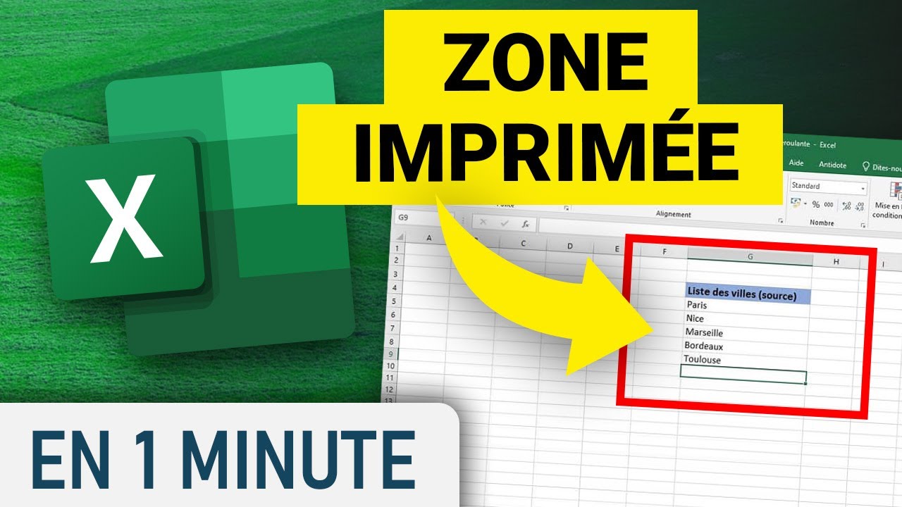 Définir la zone d'impression sur Excel - YouTube