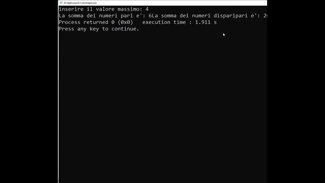 C++ - Esercizio Somma pari e Somma dispari - YouTube