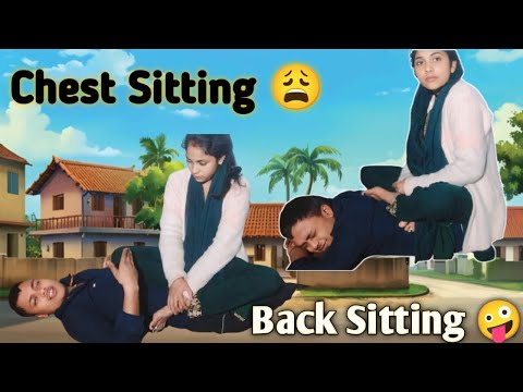 Chest And Back Sitting 🤪 Challenge|| Required Video 💪|| Prank On Wife 😂|| Sandeep Prank Wife #prank