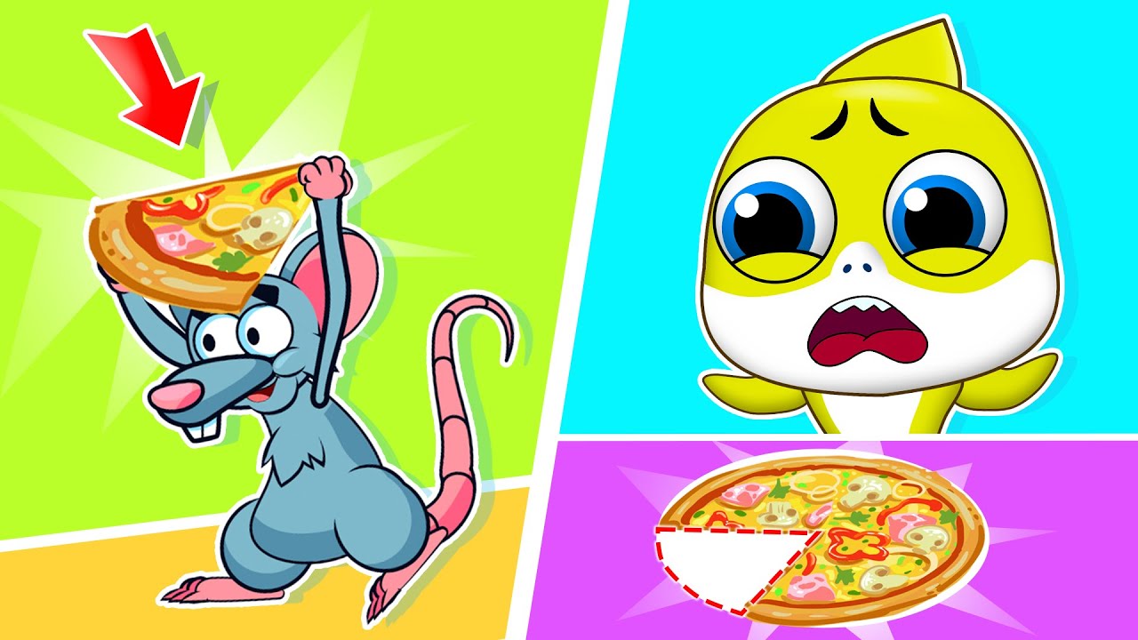 Itsy Bitsy Mouse Wants a Pizza | Funny Baby Shark Kids Songs And ...