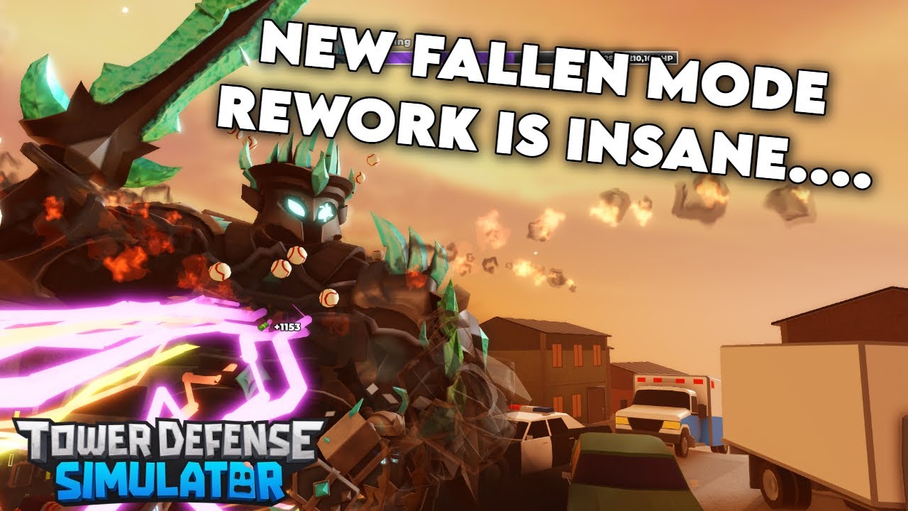 NEW REWORKED FALLEN MODE IS INSANE... | Roblox Tower Defense Simulator ...