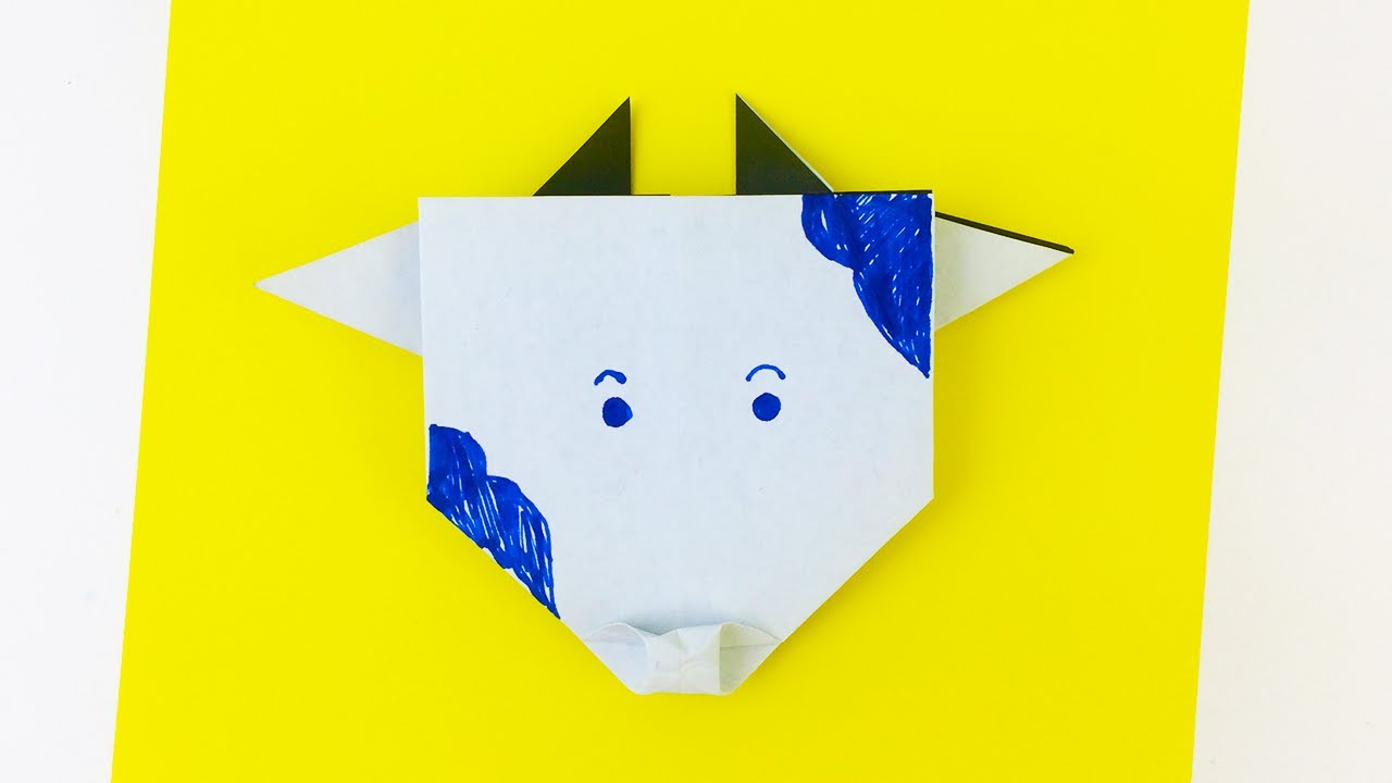 EASY ORIGAMI COW TUTORIAL - YouTube