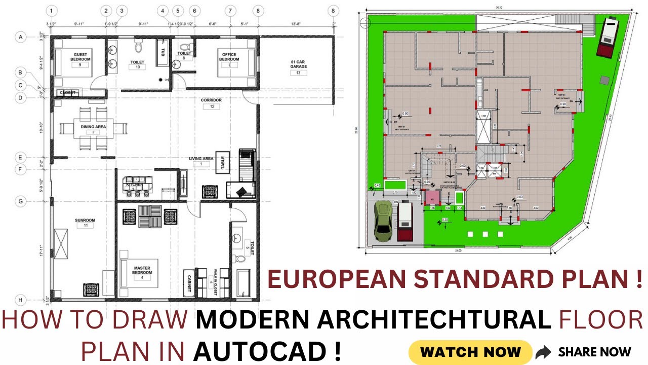AutoCAD Floor Plan | Modern Architectural Floor Plan | Floor Layout USA ...