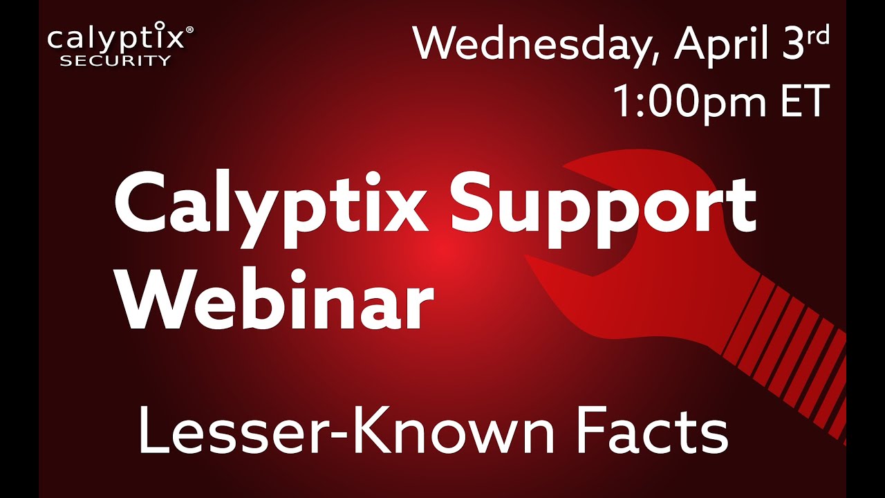Calyptix Support Webinar - Lesser-Known Facts - YouTube