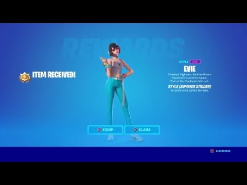 Fortnite Unlocking Evie (Summer Strider) Style 🔓 Winning In Squads 👑🏆No ...