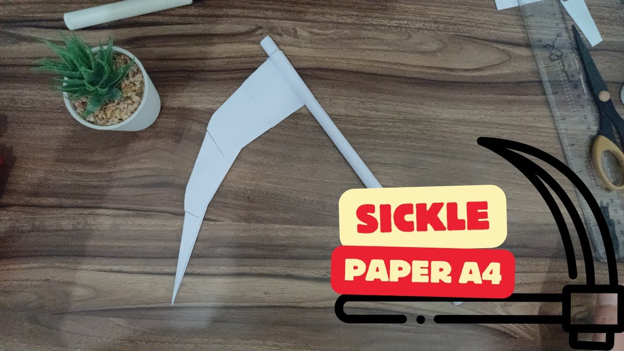 How to make a sickle with A4 paper - YouTube