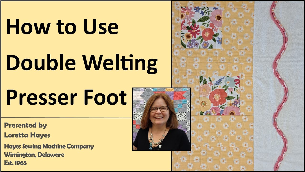 How to Use a Double Welting/Piping Presser Foot - YouTube