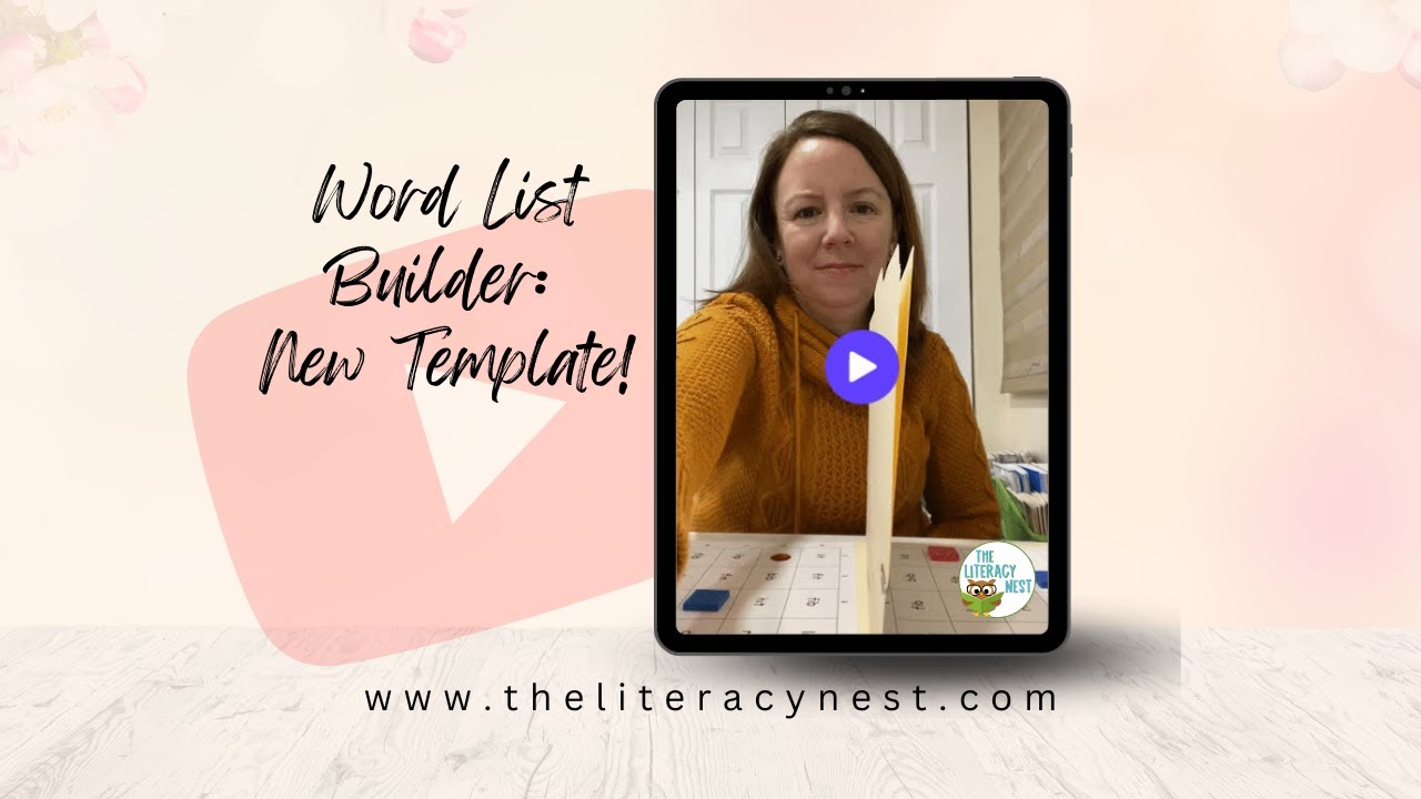 Word List Builder: New Template! | Emily Gibbons | The Literacy Nest - YouTube