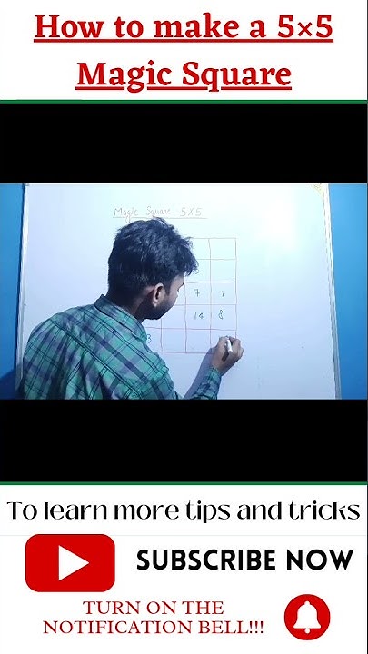 How to create 5*5 magic square in seconds #shorts - YouTube
