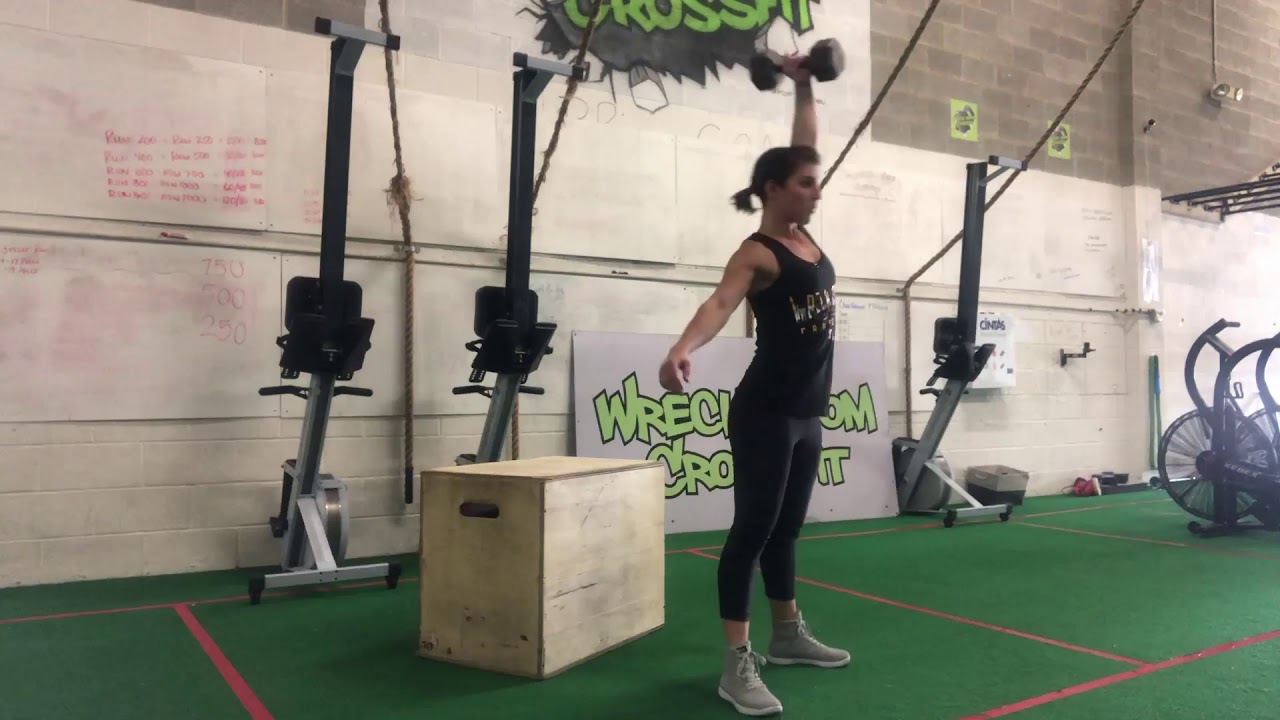 Single Arm Dumbbell Squat Clean Thruster Demo - YouTube