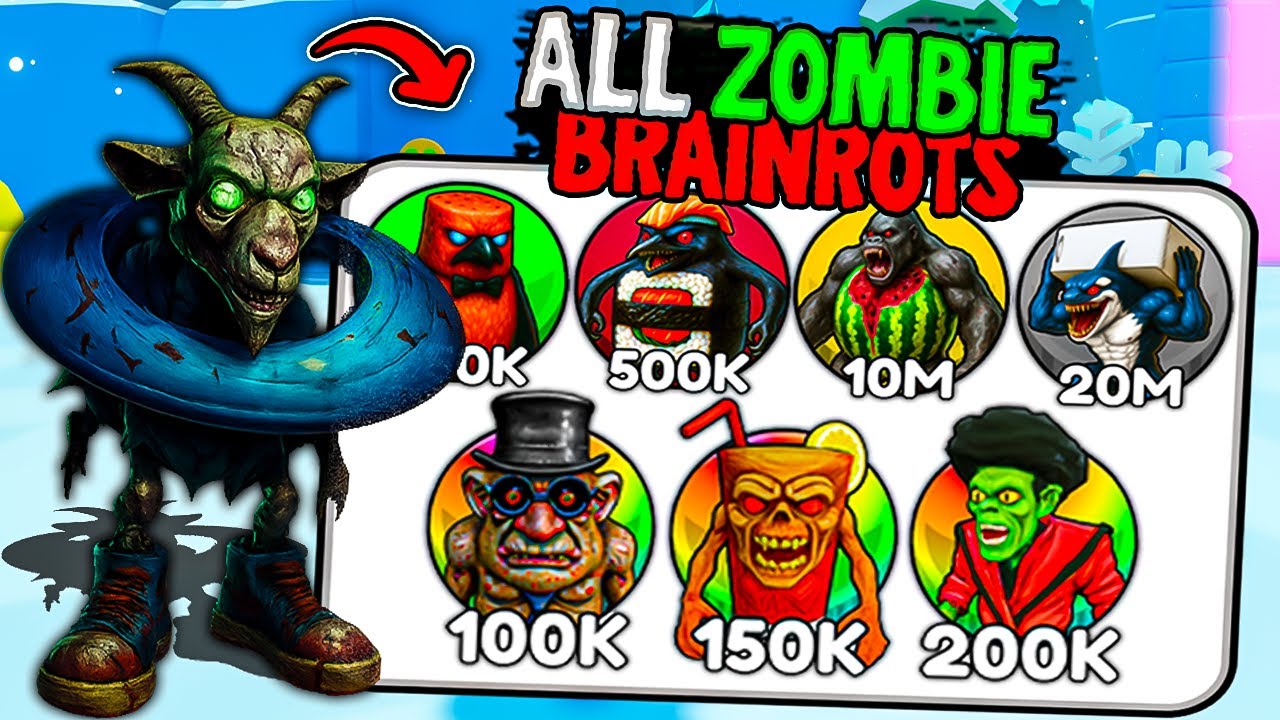 UNLOCKED ALL *ZOMBIE BRAINROTS* In Brainrot Zombie Evolution Roblox ...
