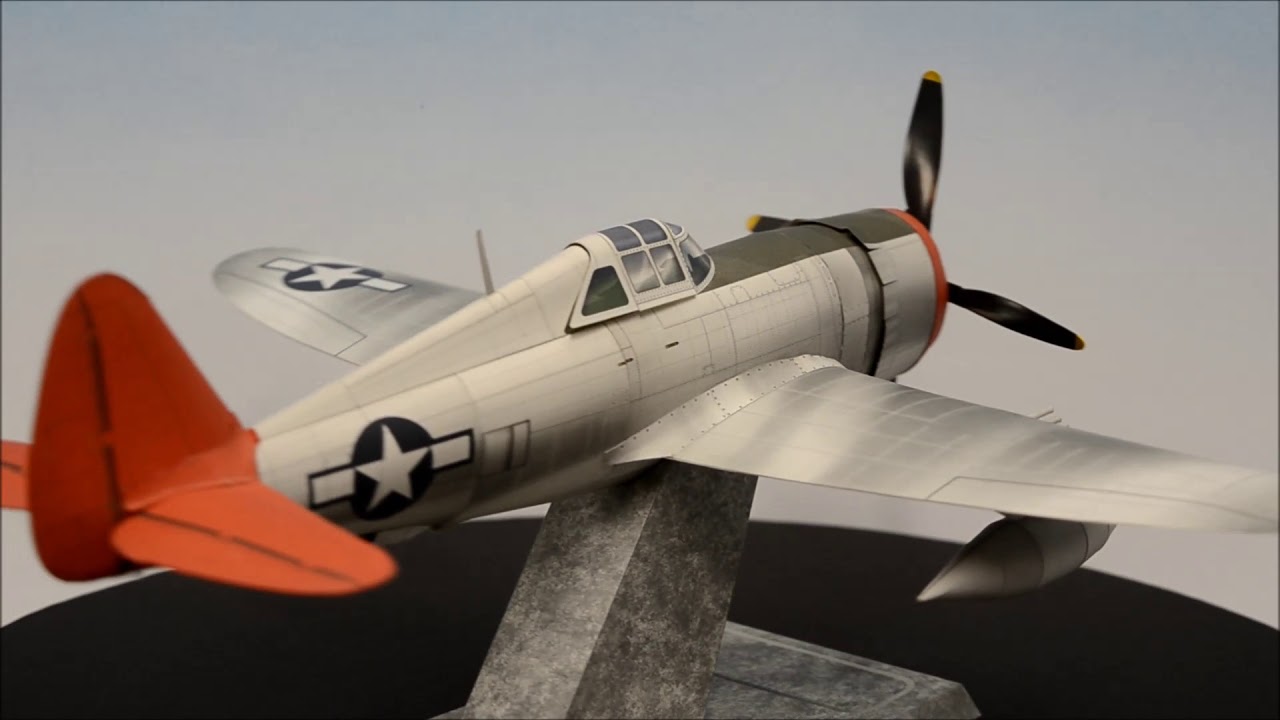 1/33 scale P47 Thunderbolt paper model papercraft build papermodelshop ...