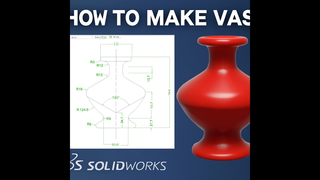 Mechanical CAD Practice Drawing | Easy Vase Profile ( Solidworks) - YouTube