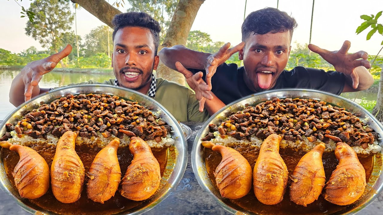 Mutton Boti Curry and Mutton chusta with rice eating challenge , Indian ...
