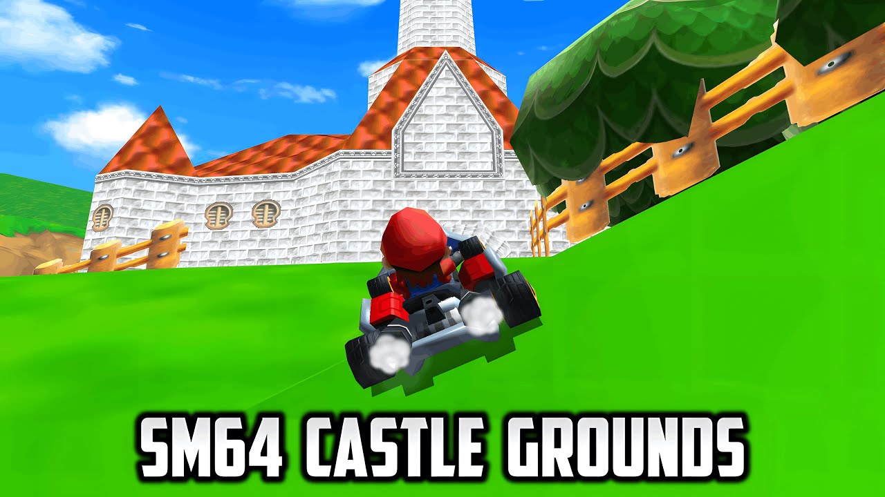 ⭐ Mario Kart 7 - SM64 Castle Grounds - YouTube