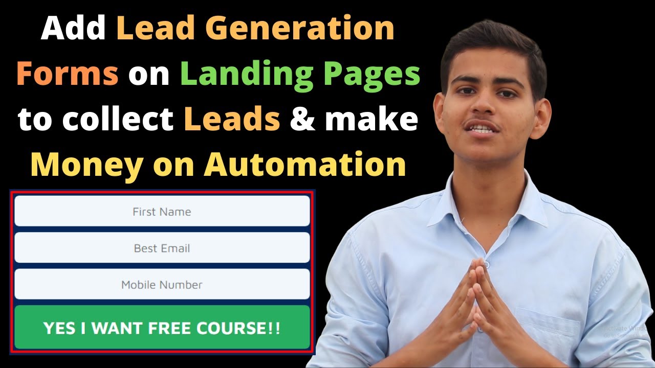 How to setup forms on Landing Pages to collect Leads - YouTube