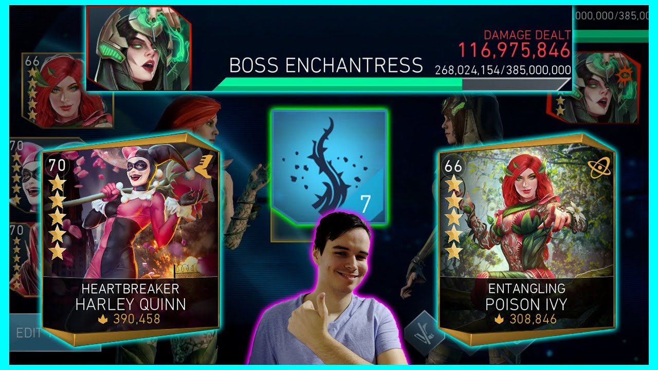 HBHQ + EPI SP 3 Stun Destroys Enchantress Injustice 2 Mobile AOC Solo ...