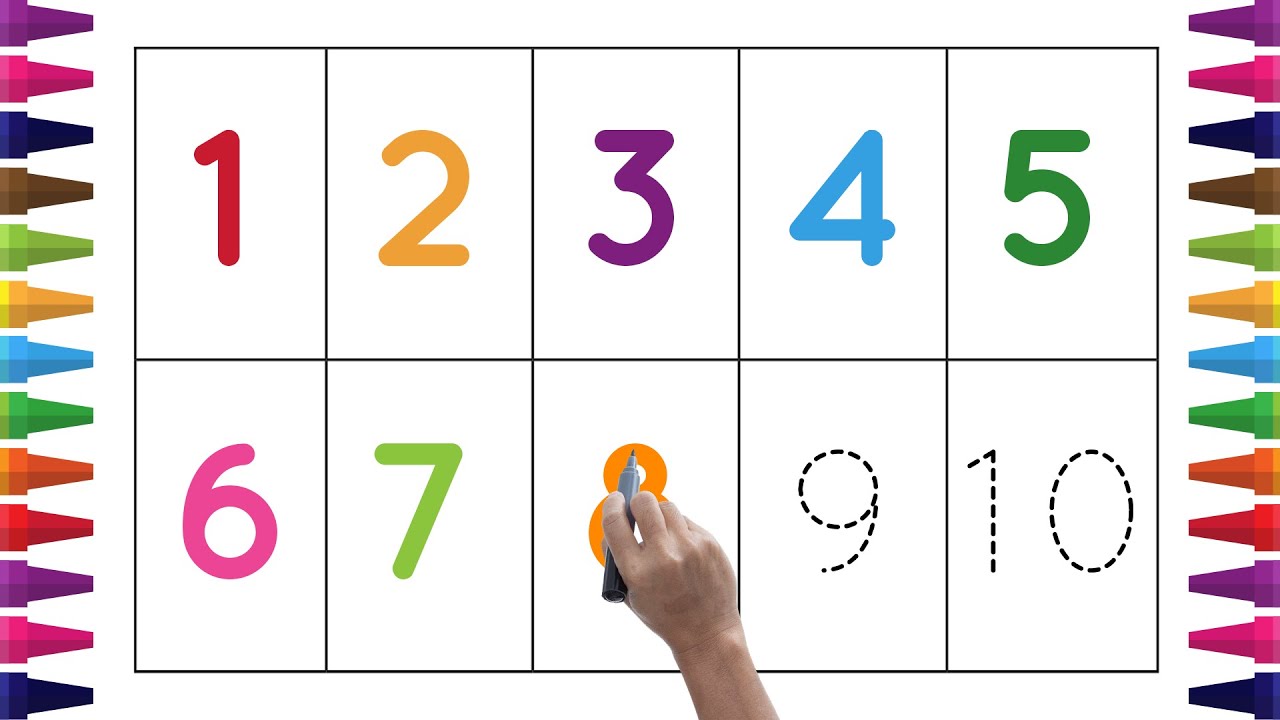 Learn the Numbers in English from 1 to 10 | Write Numbers from 0 to 10 ...