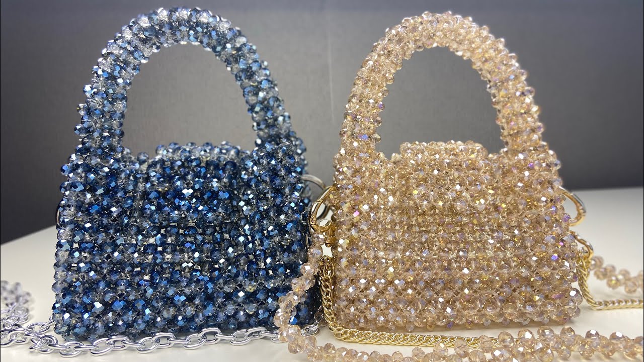 How to begin to make crystal bag? step by step DIY #beads #diy # ...