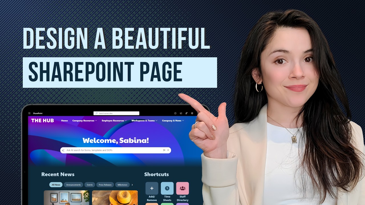 Design a Beautiful SharePoint Intranet Homepage in 2026 - YouTube