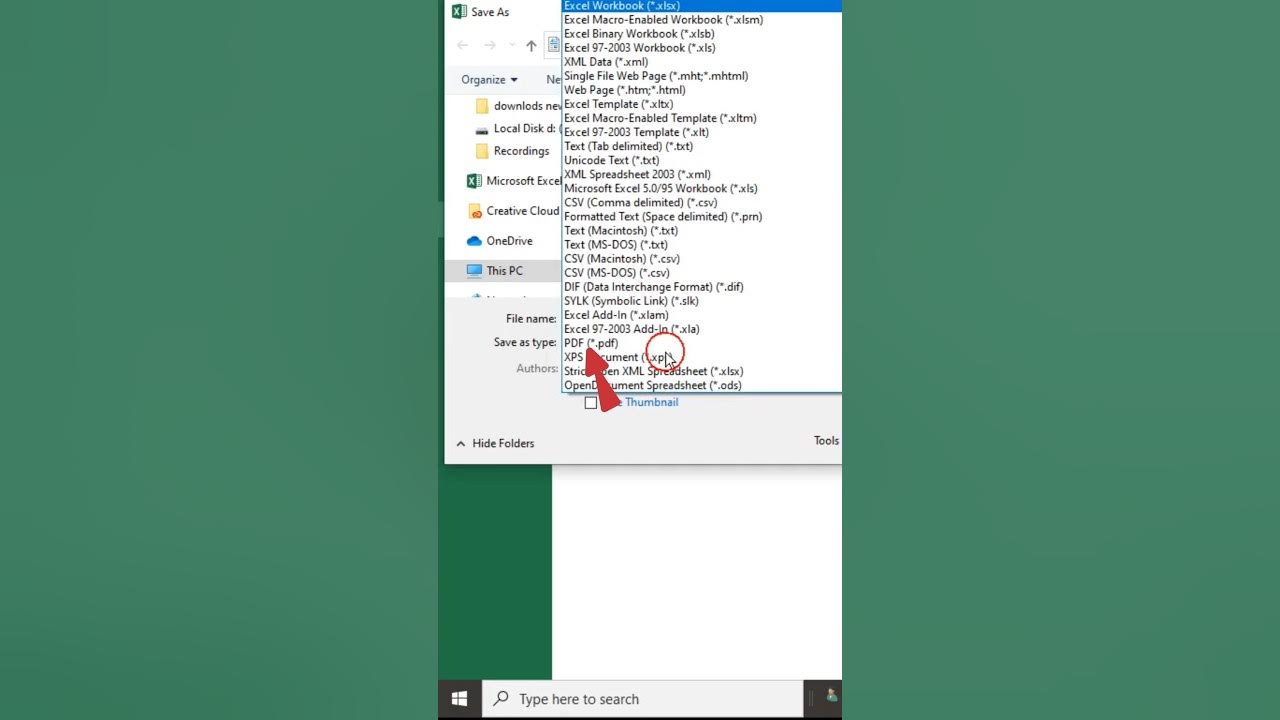 Create PDF file / save file in PDF format #shorts #excel #msexcel # ...