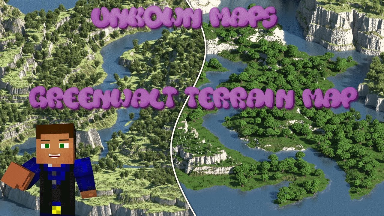 Minecraft, Unknown Maps: Greenwalt Terrain Map - YouTube