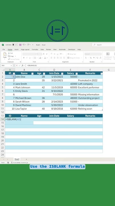 Day #61 ISBLANK #exceltips #learnexcel #excel #exceltricks #businesstips #howto - YouTube