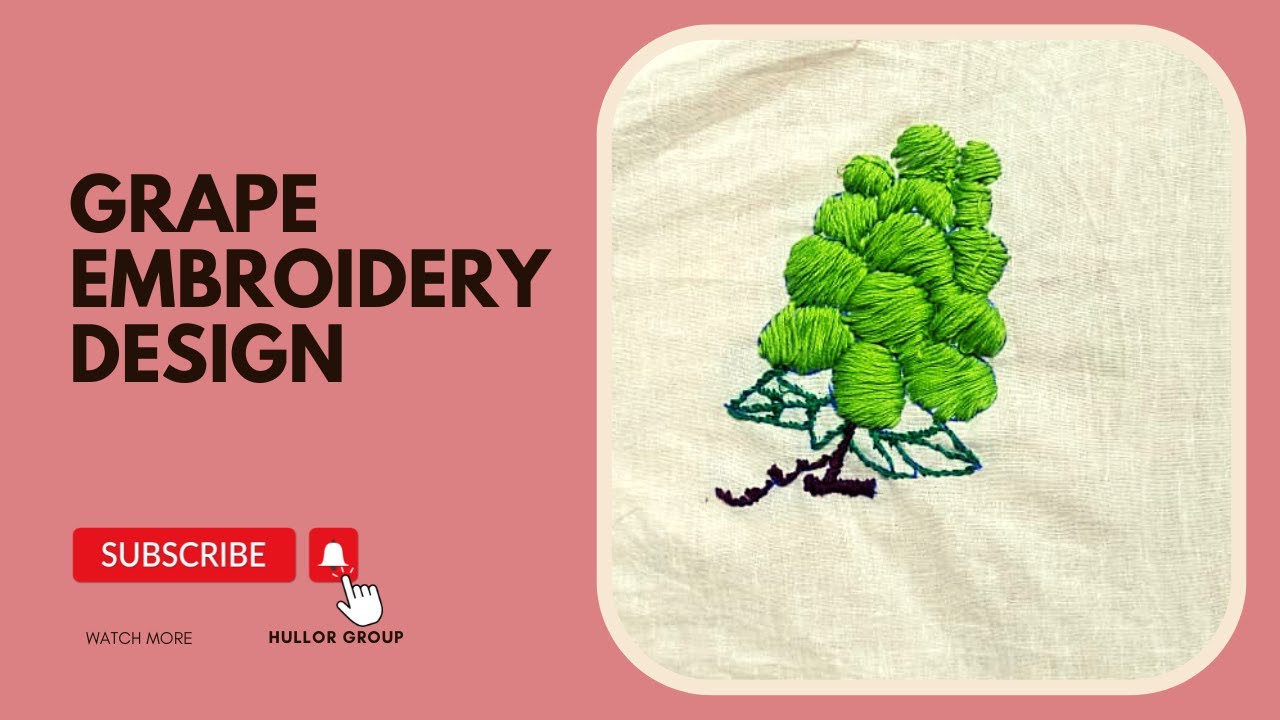 Grape Embroidery Design 🍇🍇 Easy Stitch - Hand Embroidery - YouTube