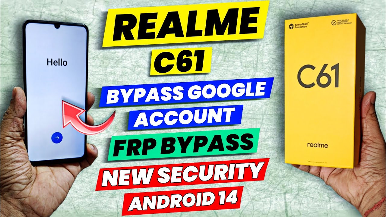Realme C61 Bypass Google Account - New Security Android 14 | Rmx3933 ...