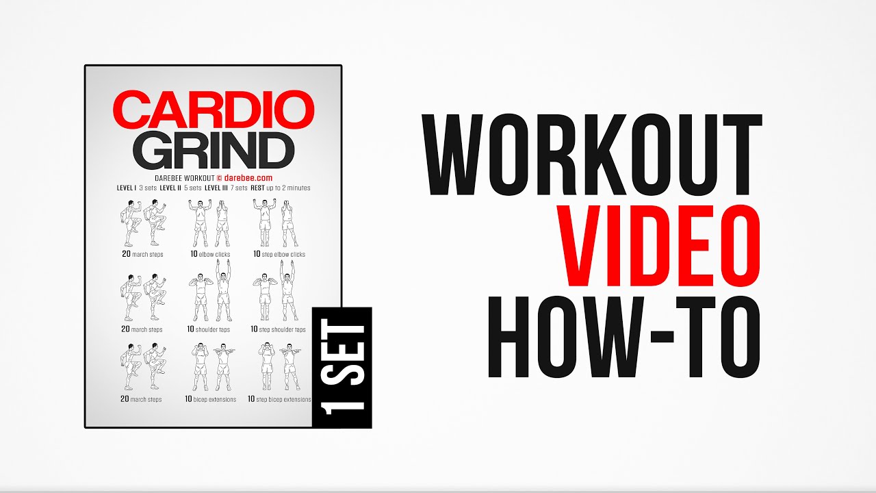 Cardio Grind Workout [ How-To ] [ One Set ] by #DAREBEE - YouTube