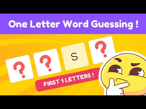 Ultimate one letter word guessing quiz game! 🤔🔍 daily quiz - YouTube
