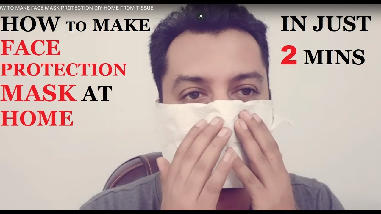 HOW TO MAKE FACE MASK PROTECTION DIY HOME - YouTube