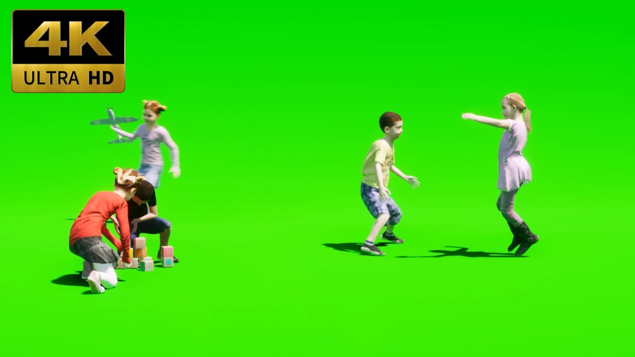 010 - Green Screen | Chroma Key | Character Group | 4K - YouTube