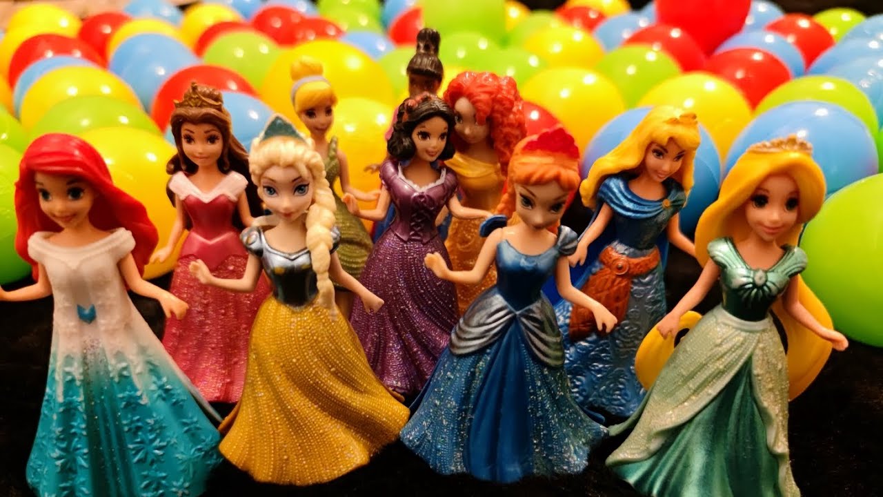 ASMR | Unboxing Mattel Disney Princess Spin & Reveal Surprise Dolls ...