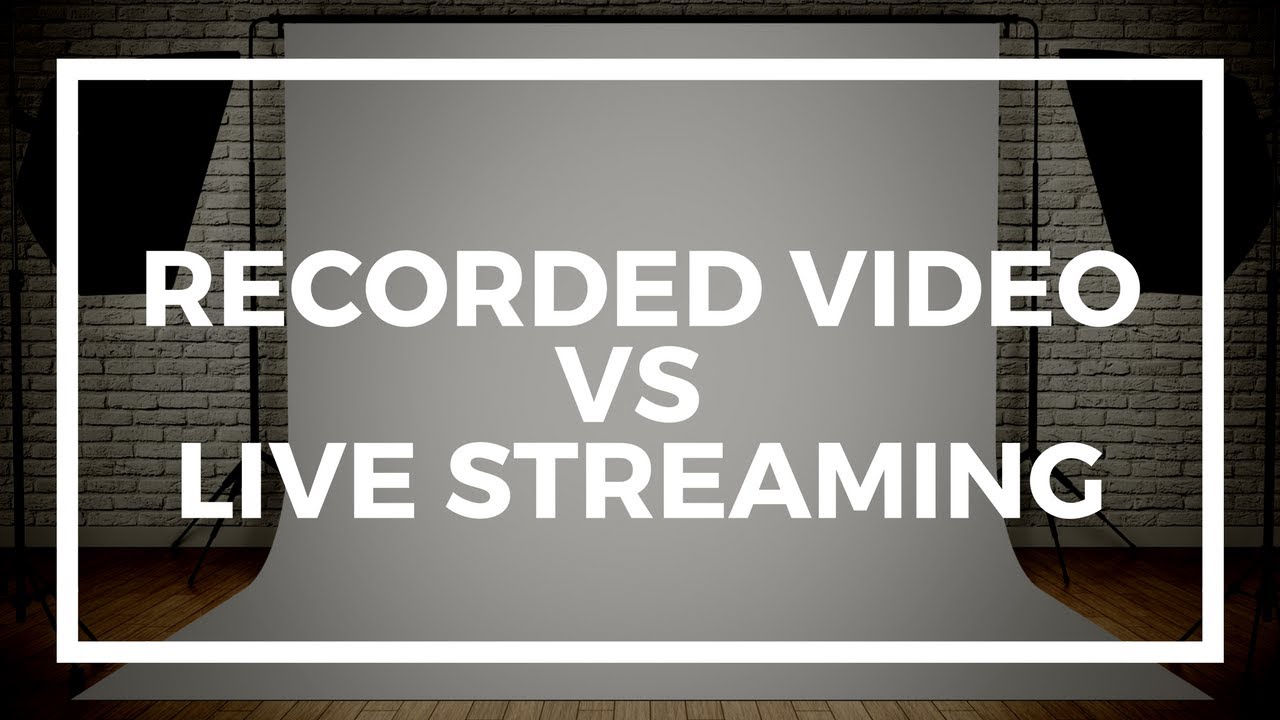 Recording vs Live Streaming | Lesson 2 of 15 - YouTube