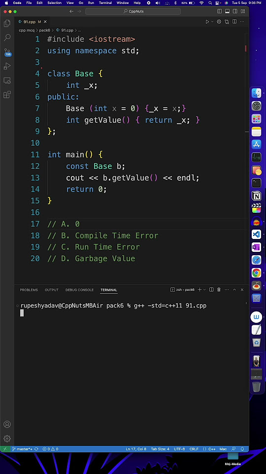 Const Object Calling Non Const Member Function Cppprogramming Cplusplus Programming Youtube 9310