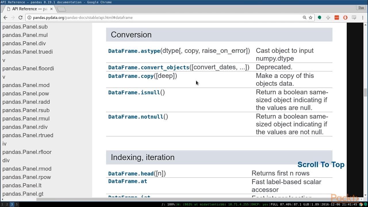 Learning Python Data Analysis : Panda Series, Dataframes, and Columnar Operations | packtpub.com ...