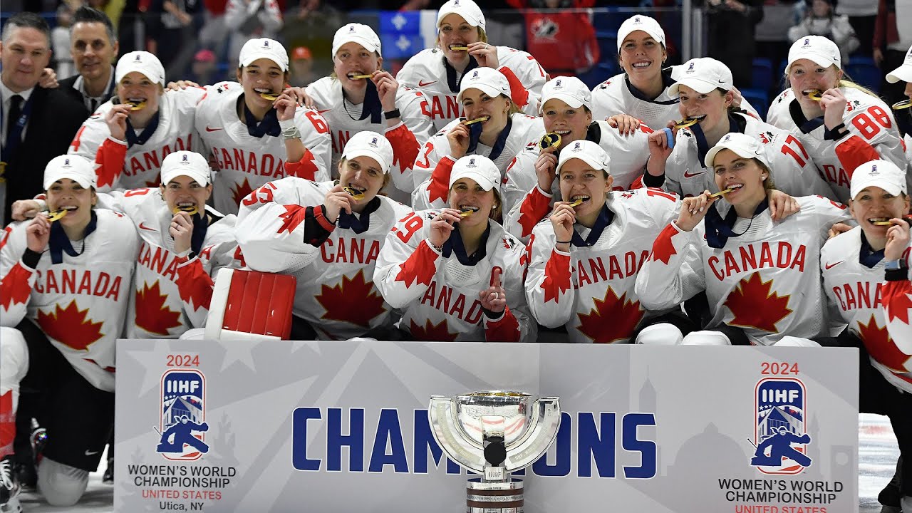Team Canada scores gold at IIHF Women’s World Championship - YouTube