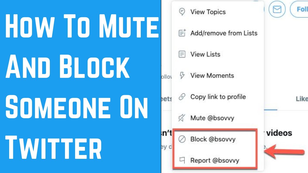 How To Mute And Block Someone On Twitter - YouTube