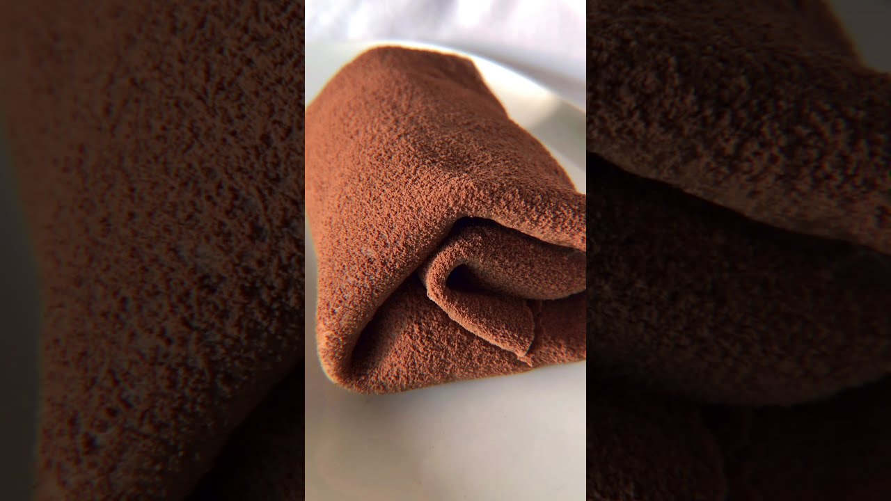 Asmr Edible Towel Crepe Recipe Tutorial Chocolate Flavored Youtube