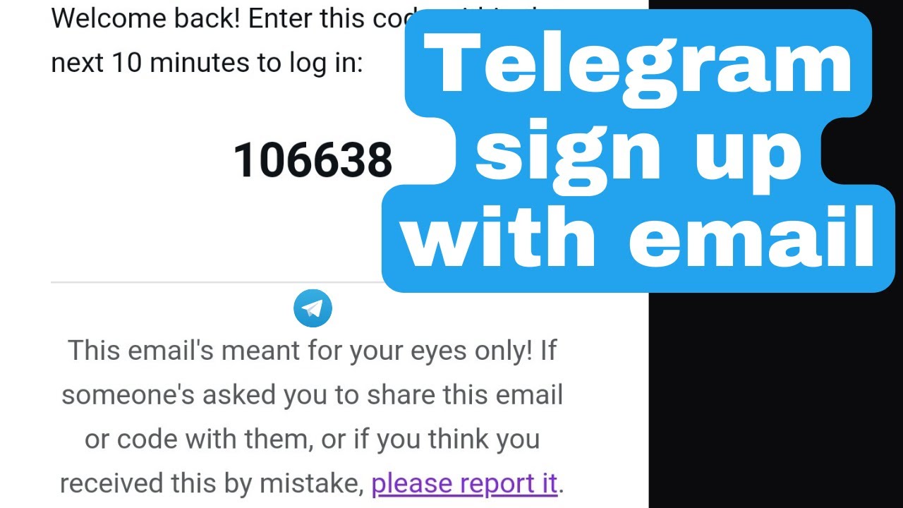 Telegram sign up with email (Is it possible?) - YouTube