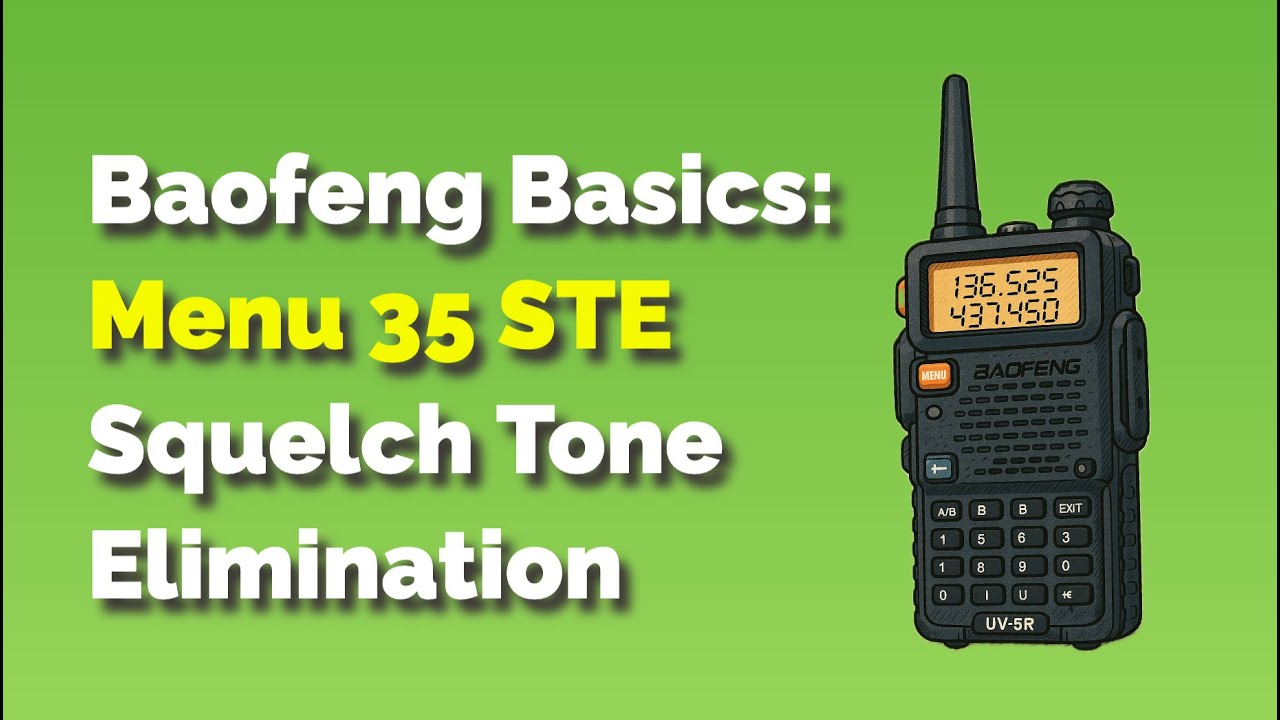 Menu 35 STE - Baofeng UV-5R Basics - YouTube
