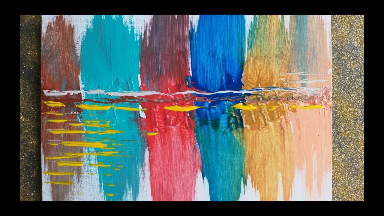 Easy Abstract Painting 010/ACRYLIC/Amazing. - YouTube